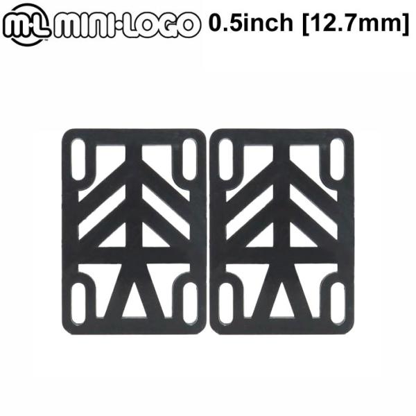 MINI LOGO 【ミニロゴ】正規販売店スケートボード1台分の2枚入り1セット。大口径ウィールを使用する際にトラックとデッキの間に挟む事で、ウィールとデッキの接触(ウィールバイト)を防ぐことができます。こちらの1/2 inch(12.7m...