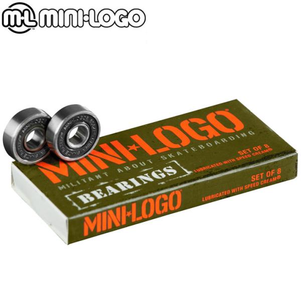 MINI LOGO ミニロゴ 正規販売店スケートボード ベアリングスケートボード専用ベアリングに最適な低粘度のBONES Speed CreamRを使用。ミニロゴベアリングは、ボーンズベアリングの持つ技術と、スケートボード専用設計であるSk...