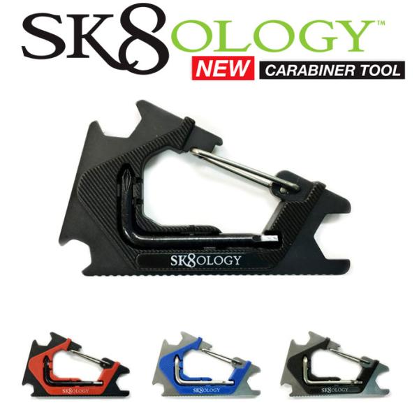 CARABINER SKATEBOARD TOOL3つの角に異なる大きさのレンチと本体にマグネットで六角レンチ＋のスクリューが収納。また、カラビナの開放部にはボトルオープナーを装備。併せて6つの機能を備えたすぐれもののスケートボード・ツール...