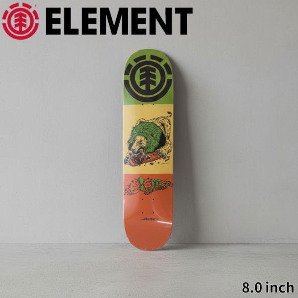 ELEMENT エレメント スケートボード 正規販売店HIROTTON LION[SPEC]-Width:8.0inch-Length:31.75inch-Wheel Base：14.25inch※ベニヤの木目やステイン(染色)の濃さは1本...