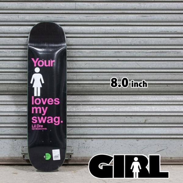 GIRL ガール　スケートボードデッキLIL DRE リル・ドレ[SPEC]-Width：8.0inch-Length：31.5inch-Weelbase：14"-Shape：G018※付属のステッカーカラーはアソートとなります。※ベニヤの...