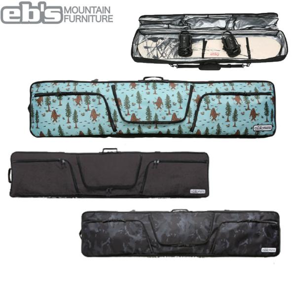 eb's　エビス　スノーボードハードケースTHE　ONE　ザ　ワン・3つの個室で分別収納、大容量のボックス型スノーボードケース。・背面、底面はパッド入りでボードをしっかりと保護。・背面には収納式の背負いベルト内蔵。・内側にはボードを固定する...