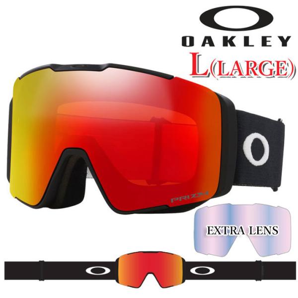 25-26 ゴーグル OAKLEY オークリー LINE MINER PRO L GOGGLE oo7143A-03 ラインマイナー プロ ラージフィット Asia Fit アジアンフィット スノーゴーグル スノボー スキー スペアレンズ付...