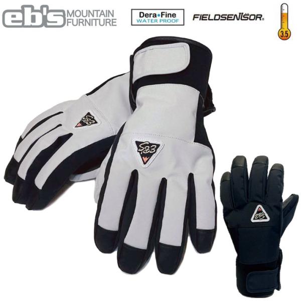eb's エビス スノーボードグローブ　2025-2026ST-DAMONDE 5 (エスティダモンファイブ)　グローブ防水透湿素材を使用したコスパに優れた防水フィルム入り5本指グローブ・甲部分は防水透湿3レイヤー生地・グリップに優れたシリ...