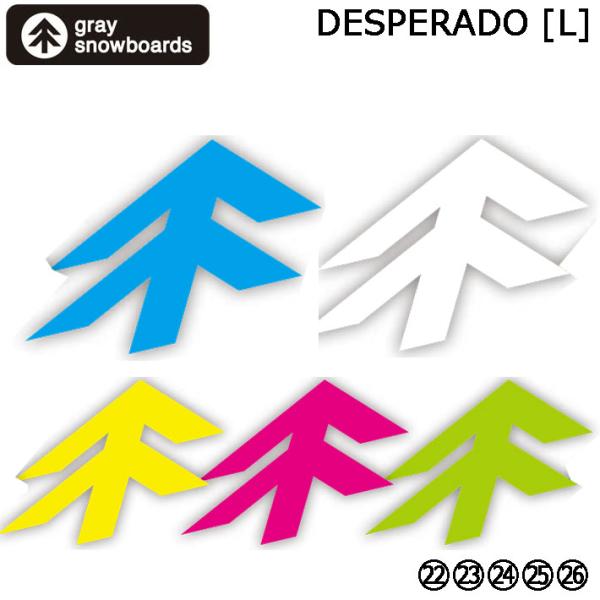 GRAY SNOWBOARDS グレイ スノーボード 正規販売店DESPERADO CUTTING STICKER　カッティングタイプステッカー　(ダイカットロゴ)スノーボードはもちろん　自転車、バイク、車などにデカールステッカーとしてもO...