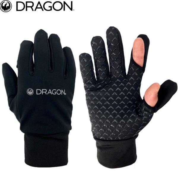 DRAGON ドラゴン アパレル 正規販売店WIND BLOCK INNER GLOVE ウィンドブロックインナーグローブ[サイズ]SM / ML・防風素材・スリットタッチシステム・シリコングリップ