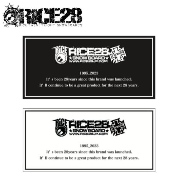 RICE28 ライス28PRINT STICKER 【E】インクジェット印刷のプリントステッカーです。[サイズ]縦×横:95×200mm[カラー]・BLACK・WHITE