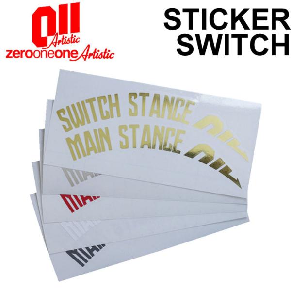 011 Artistic ゼロワンワン アーティスティックステッカー SWITCH スウィッチ大人気スノーボードブランド、『011 Artistic』からステッカー登場！[カラー]・GOLD・SILVER・GRAY・RED・WHITE[サイ...
