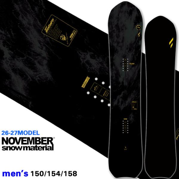 2026 2027 26-27 MODELNOVEMBER SNOWMATERIAL / ノベンバースノーボードMOUNTAINFOXマウンテンフォックス『オールマウンテンで使用できる高い走破性能とカービング性能にパークでも使用可能なフリー...