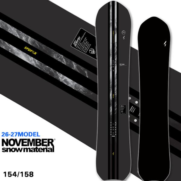 2026 2027 26-27 MODELNOVEMBER SNOWMATERIAL / ノベンバースノーボードSPDFOXスピードフォックス『さらなるハイスピードライディングに対応するためにMOUNTAINFOX をフレックスチューン。最...