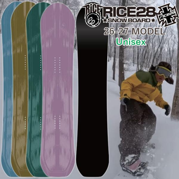 26-27 MODEL RICE28 ライス28 スノーボードCP　カービング×パウダーCP（Carving Powder）は、その名の通りカービングとパウダーの両方を極めたいライダーのために設計されたプレミアムモデル。ターンの安定性と雪上...
