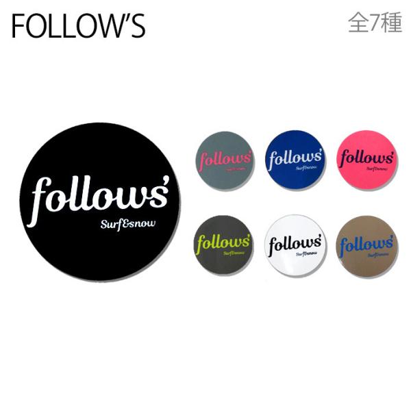 follows オリジナルのプリントステッカー 丸カット丸カットタイプのステッカーになります。全7種類サイズ:直径約5cm