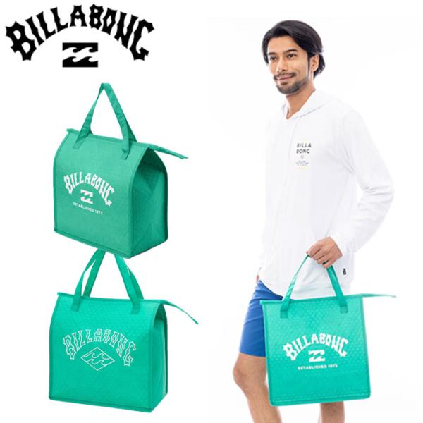 BILLABONG ビラボン 正規販売店クーラートート BAG不織布仕様で、軽くて薄くたためる持ち歩きやすい保冷バッグ。開口部はファスナーでマチがあり収容力も高いので、毎日のお買い物バッグとしてもおすすめです。[サイズ]：FREE高さ/36...