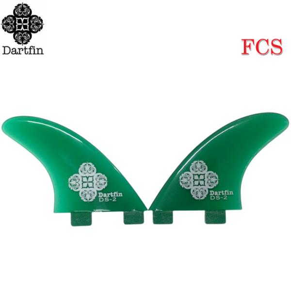 DART FIN DS-2 FCSDS１よりはサイズが大きく、ティップが長めで、ターンの伸びとドライブ感がある特徴。ミッドレングスの２＋１のサイドフィンとしておすすめ。