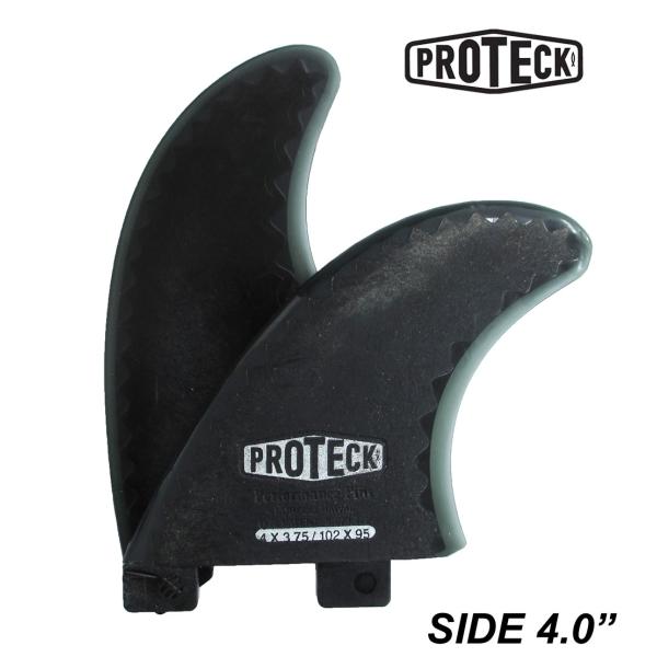 PROTECK FIN プロテックフィンX-Foil Fins SIDE 4.0" FCS ［80A］レスポンスが速く、 ためのきいたライディングを発揮します。COLOR：BLACK SMOKESIZE：4.0inchFIN SYSTEMS...