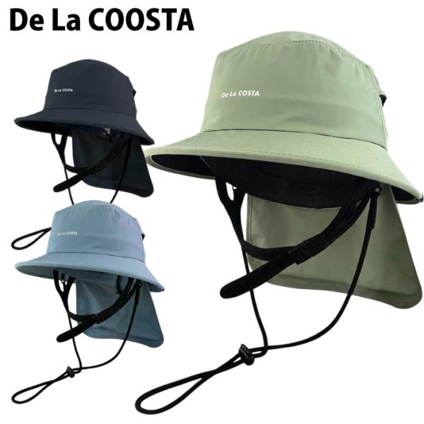 DeLaCosta デラコスタ サーフハットDLC SURF HAT・HAT前面のつばに芯が入っている為、視界を妨げることがないです。・HAT後部にベンチレーションが付いていて、通気性を保つことができます。・ 取り外し可能なストラップ付き。...