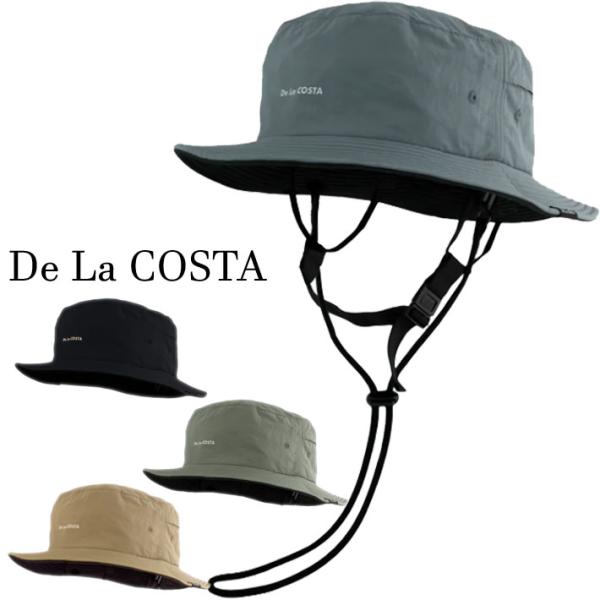 DeLaCosta デラコスタ サーフハットDLC SURF HAT・HAT前面のつばに芯が入っている為、視界を妨げることがないです。・HAT後部にベンチレーションが付いていて、通気性を保つことができます。・ 取り外し可能なストラップ付き。...