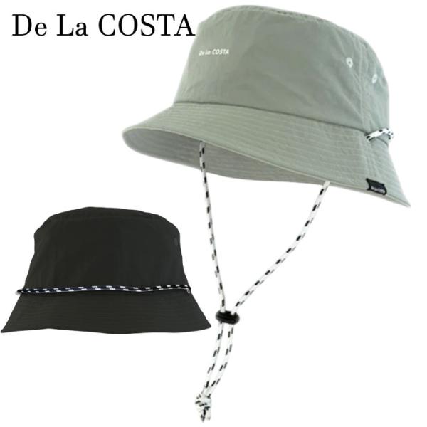 DeLaCosta デラコスタ サーフバケットハットDLC SURF BUCKET HAT・軽量でストレスなく女性の方がかぶれます。・後頭部にサイズ調整が出来るドローコードがついています。・素材：100％ナイロン　UV CARE・SIZE：...