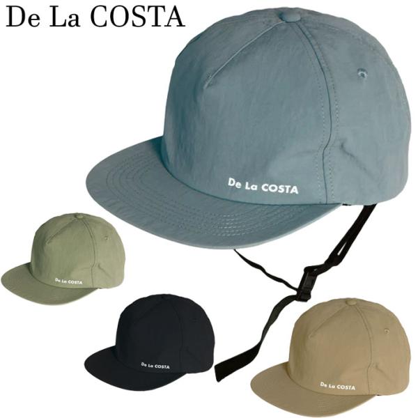 DeLaCosta デラコスタ サーフキャップDLC SNAPBACK SURF CAP・通常のCAPより、ツバの長さを短めにし、素材も薄いものを使うことにより、水の抵抗が少なくなります。・取り外し可能な流れ留めリーシュ付き。 ・流れ留めリ...