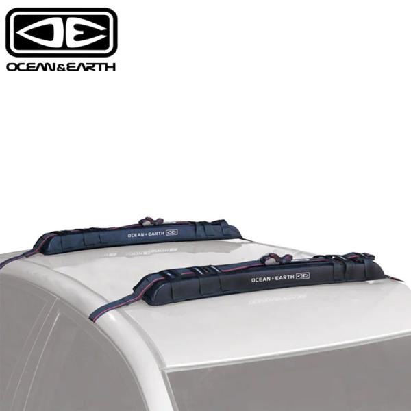 OCEAN＆EARTH【MULTI PURPOSE RAX】キャリアのない車用サーフボードダブルパッドキャリア簡単な取り付けで、SUP(スタンドアップパドルボード)やロングボードを積載可能付属品：収納ケース■ 仕様・防錆金属バックル・クッシ...