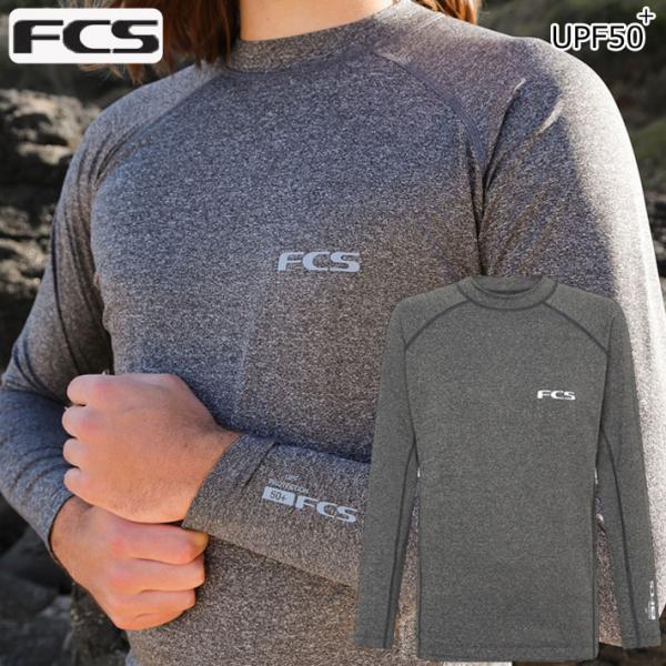 メンズ 長袖 ラッシュガード FCS 正規販売店ESSENTIAL LONG SLEEVE RASH VEST　/　UPF50+ UVカット・4WAYストレッチ・ウエストにカスタムテーピングを施し、調節可能なトグルでしっかりフィット・フラッ...