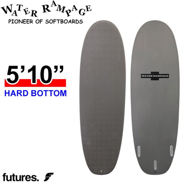 2026 WATER RAMPAGE ソフトボード ウォーターランページ LITTLE MONSTER 5'10 リトルモンスター [Gray Future] HARD BOTTOM ショートボード サーフボード 日本正規販売店 [営業所留...