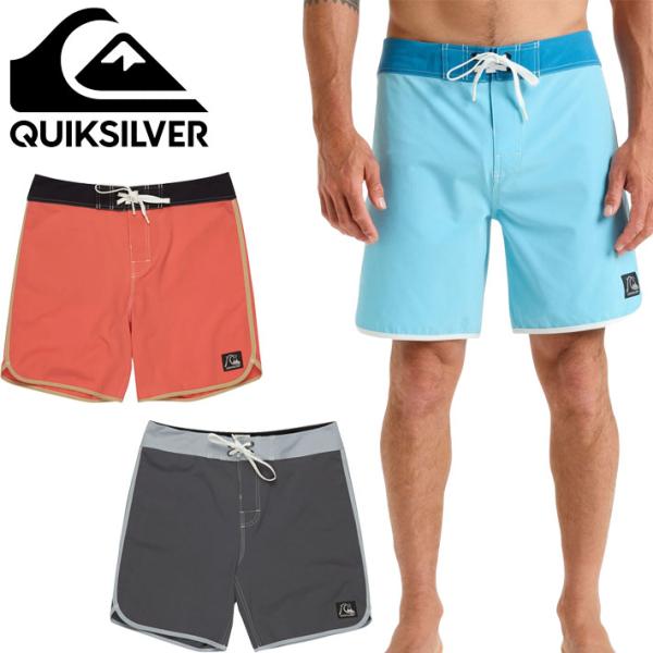 QUIKSILVER 正規販売店ORIGINAL SCALLOP 18 メンズ サーフトランクス [EQYBS04880]■DESIGN・パイピングがクラシカルな印象を与えるTHE ORIGINALS定番デザイン。・ウエストはFIXウエスト...