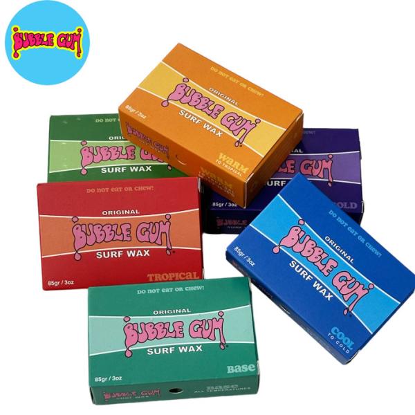 Bubble Gum "Original Formula" Surf Wax Boxバブルガム　サーフワックスBubble Gum Original Surf Waxは、 ボードの粘着力を求めるサーファーにとって最高の選択肢です。パフォーマ...
