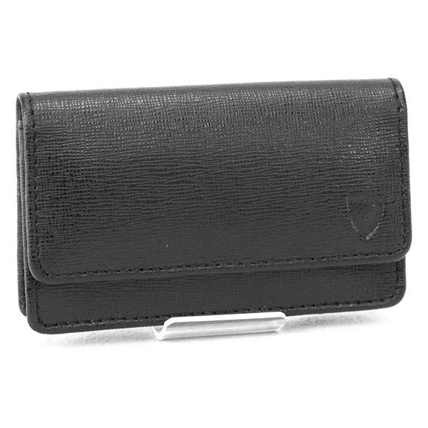 ■商品名：BUSINESS AND CREDIT CARD CASE■カラー：ブラック(BLACK)■金具色：シルバー色■素材：カーフ■サイズ：H約6.7cm×W約11cm×D約1.5cm■仕様：スナップボタン開閉、メインポケット×1、カー...