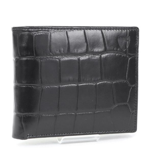 ■商品名：BILLFOLD COIN WALLET■カラー：ブラック(BLACK)■金具色：シルバー色■素材：カーフ■サイズ：H約9.7cm×W約11.5cm×D約2.5cm■仕様：オープン開閉、スナップボタン付き小銭入れ×1、札入れ×2、...