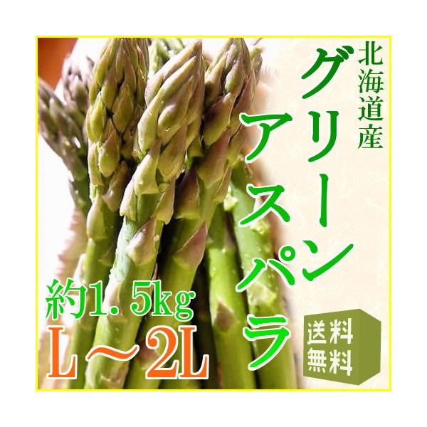 【発売日：2026年03月25日】【雪どけ時期限定】北海道グリーンアスパラガス（約1.5kｇ）（Ｌまたは２Ｌサイズ、50〜60本程度）甘くて柔らかくてこの時期だけのアスパラを召し上がってください。なお、商品は４月上旬からの発送を予定していま...