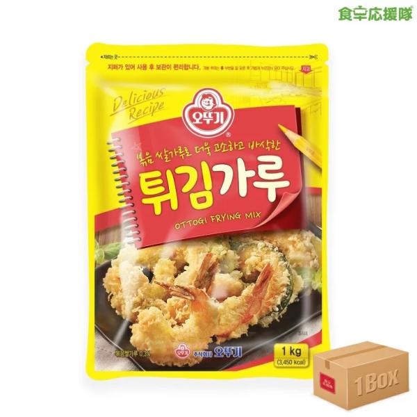 ■商品名：オットギ 天ぷら粉■内容量：1kg　1箱 (1kg×10袋入) 　　■原材料名：小麦粉76％（米国産）、とうもろこし澱粉、 上新粉、食塩、ベーキングパウダー■賞味期限：商品の発送時点で残り180日以上の商品をお届けします。■原産国...