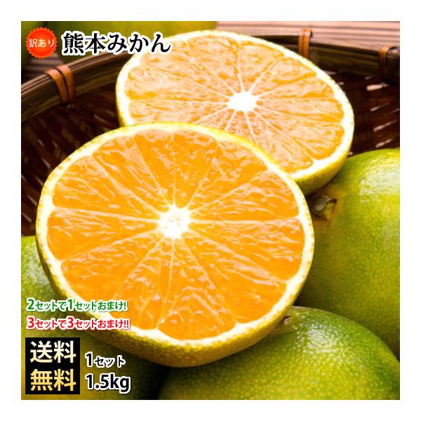【発売日：2026年10月01日】■名称訳あり極早生みかん■産地熊本県産■内容量1セット 1.5kg  約8玉前後〜約25玉前後（2S〜3Ｌサイズ混合）(シミ・黒点・傷あり・不揃い)■特典・2セット購入で1セット分おまけ[合計4.5kgを1...