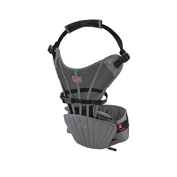 ・グレー 抱っこ紐 A900・・Color:グレー・たためるヒップシート、シェルデザイン刷新・   コンパクト収納・   シングルショルダー付き・   新構造ウエストベルト、サポートパッド・   すべり止め