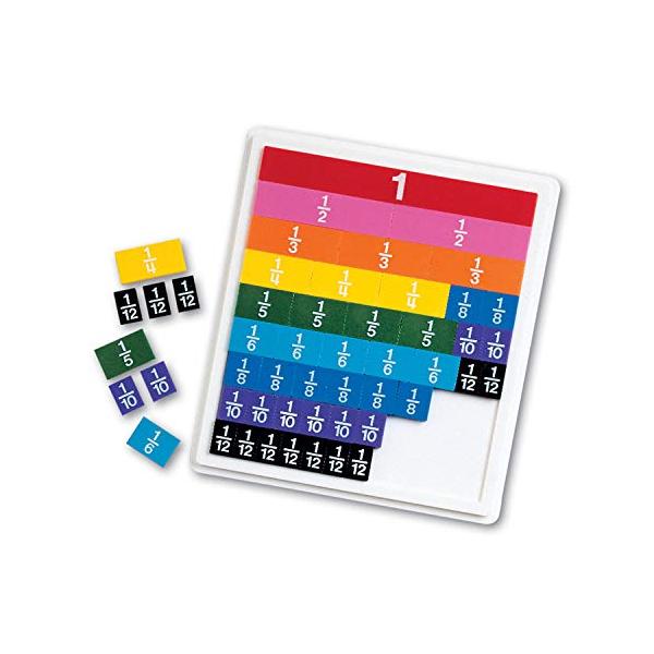 ・  LER0615・・PatternName:単品・世界80カ国以上で愛されるラーニング リソーシズ (Learning Resources) の分数タイルで、分数の苦手を克服しましょう。「Rainbow Fraction Tiles」は...