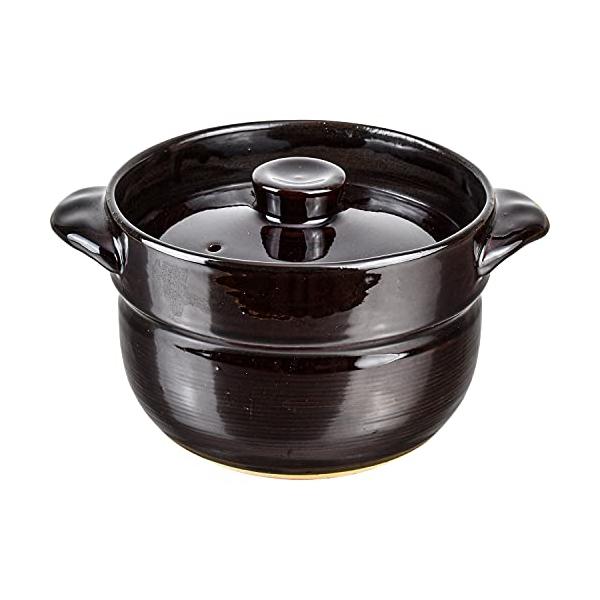 ・ブラウン 炊飯土鍋 RB-2087・・PatternName:炊飯土鍋(2合)・商品サイズ:約 幅22.5×奥行18×高さ13cm、重量:約1400g・   鍋の高さ:12.3cm・   材質:耐熱陶器・   生産国:中国・   電子レン...