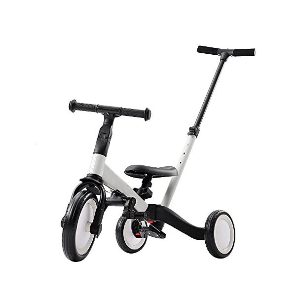 ・ホワイト 小 MS212401AAA・・Color:ホワイト・【4IN1多機能三輪車】適応年齡：1~5?/適応身長：80cm〜110cm/本体素材：アルミに合金/重量：4kg/耐荷重：25kg子供用三輪車は4つのモードがあります。1:押し...