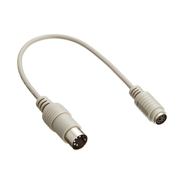 ・ホワイト  KB-5M6F02K・DOS/Vパソコンのキーボードコネクタを変換するケーブルです。・   ミニDIN6pinのキーボードをDIN5pinコネクタに変換可能です。・   ケーブル長:0.2m・   コネクタ形状:DIN5pin...