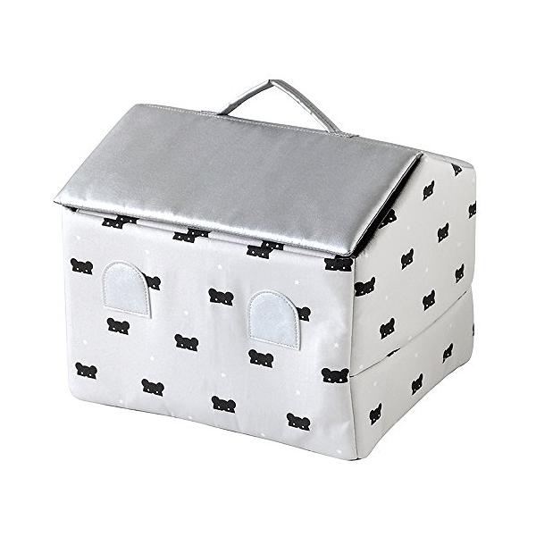 ・グレー  18151010・本体サイズ 約25×30x25cm(持ち手含まず)・   中国(生地:日本)・   かわいいお家に赤ちゃんのお世話に必要なアイテムをまとめて入れておけるマルチボックスです。・   製造国 中華人民共和国