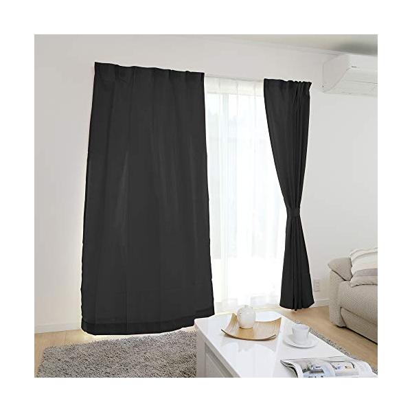 ・g)ブラック 幅100cm×丈135cm 7148785F・・Color:g)ブラックSize:幅100cm×丈135cm・商品サイズ(cm):幅約200×奥行約1×高さ約135・   材質:厚地:ポリエステル100%・薄地:ポリエステル...