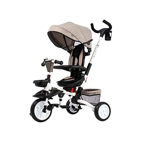 ・ブラウン 小 MS212690BAA・・Color:ブラウン・【4WAY三輪車】適応年齡：6ヶ月~5?/適応身長：60cm〜110cm/本体素材：アルミに合金/重量：9.5kg/耐荷重：25kg 弊店の三輪車はお子様の身長に合わせてサンシ...