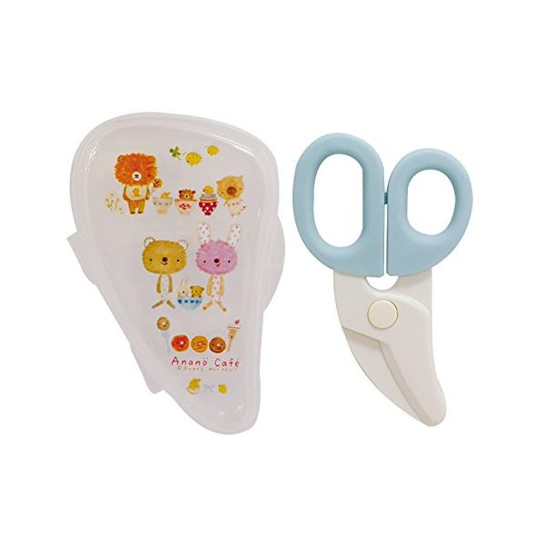 ・ブルー  ・・Color:ブルー・外出時に便利なケース付はさみです。刃先のカーブで食材が逃げずにスムーズにカットが可能です。