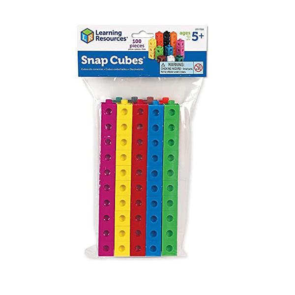 ・カラフル  LER7584・世界80カ国以上で愛されるラーニングリソーシズ (Learning Resources) の算数ブロック、スナップキューブ (Snap Cubes) で、たし算やひき算の計算はもちろん、面積や体積の概念を学びま...