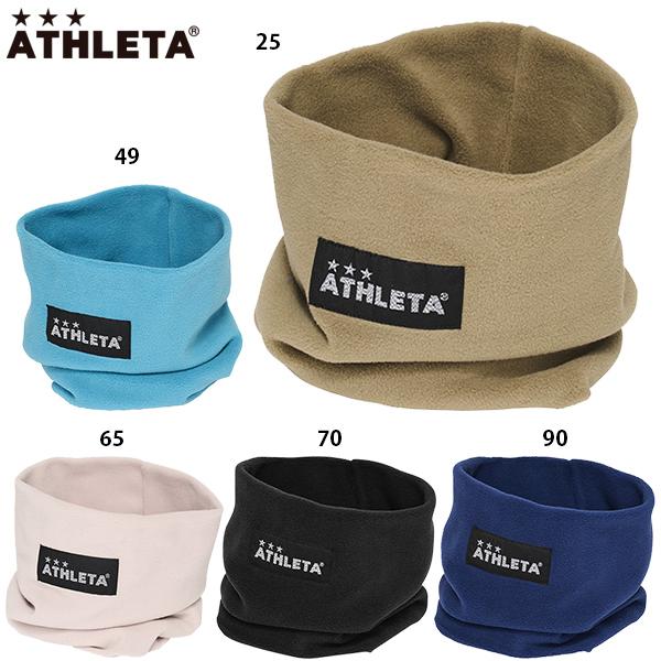 フリース素材のアスレタネックウォーマー。寒い日のトレーニングの必須アイテム。【素材】ポリエステル【カラー】25：ベージュ49：Fサックス65：Gピンク70：ブラック90：ネイビー【サイズ】F：フリー(タテ22cm×ヨコ24cm)【発売時期】...