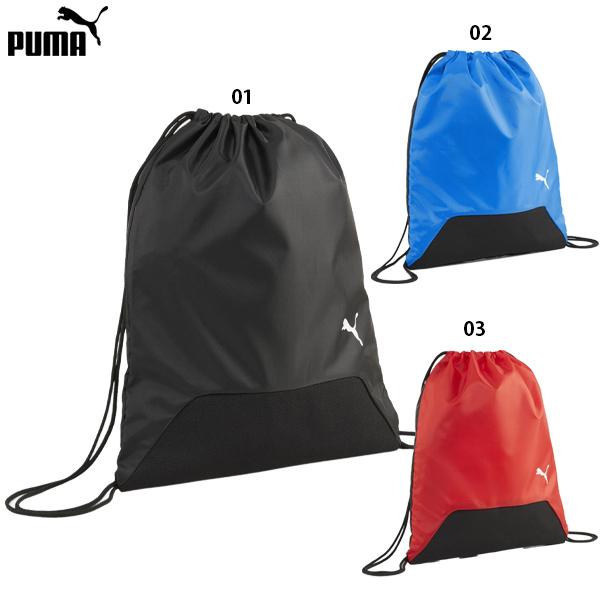 高性能素材とモダンなデザインのジムサック。ジムでの荷物の持ち運びやあらゆるスポーツシーンで活躍します。【素材】ポリエステル100%【カラー】01：プーマブラック02：エレクトリックブルー03：プーマレッド【サイズ】39×47cm【発売時期】...