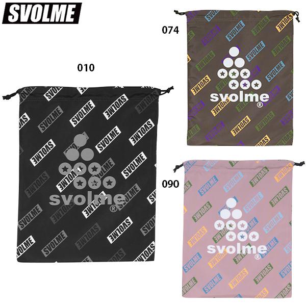 SVOLME定番、BOXロゴデザインのシューズ袋です。縫製糸に消臭機能を使用してますので汗や不快なにおいが袋に残りません。【素材】ポリエステル100％【カラー】010：ブラック074：スモーキーピンク090：ブラウン【サイズ】W32×H42...