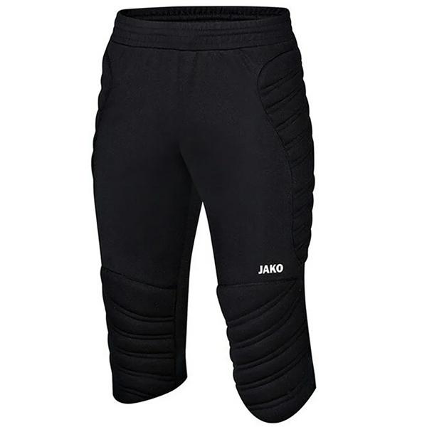 ヤコのゴールキーパー用パッド付き3/4丈トレーニングパンツ。両サイドと膝に保護パッドを配置。【素材】 ポリエステル【カラー】08：ブラック【サイズ】インポートサイズS：身長167-171cm、ウエスト71-77cmM：身長172-176cm...