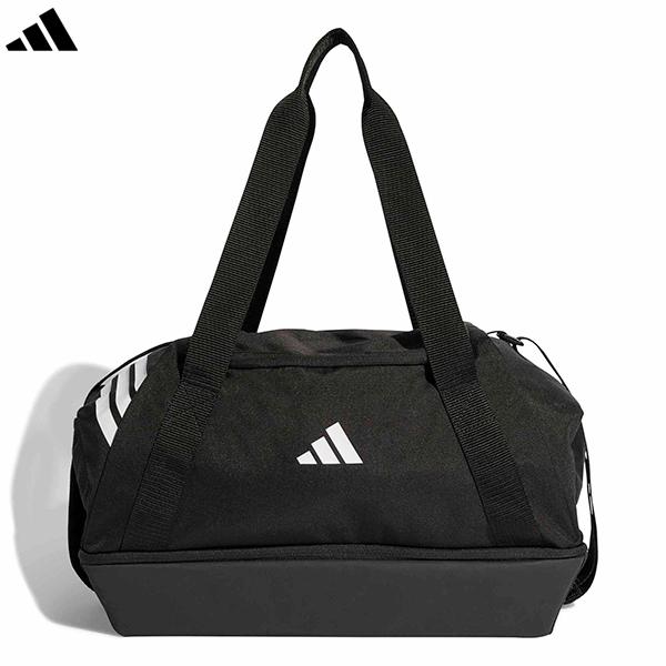 アディダス『TIRO』シリーズのダッフルバッグ(S)。【素材】プレーンウィーブ/ポリエステル100%【カラー】JY7939：ブラック×ホワイト【発売時期】2026年春夏