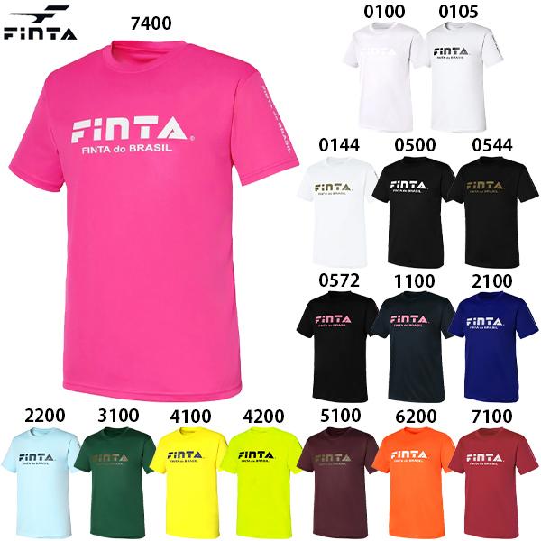 FINTAブランドのスタンダードモデルのメンズサイズの半袖プラクティスシャツ。フロントにFINTAのロゴをプリントしたロゴＴスタイルで、様々なシーンやお好みにマッチできる16色展開。汗を急速に処理する吸汗速乾素材を使用して快適なコンディショ...