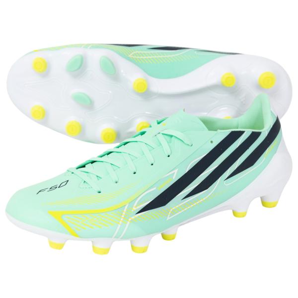 adidas『FINAL RUSH PACK』F50 ハイパーファスト LEAGUE HG サッカースパイクを履いてカオスに飛び込み、自分のペースを掴もう。試合の激しいエネルギーにインスパイアされたこのスパイクは、スピードと正確さを重視する...